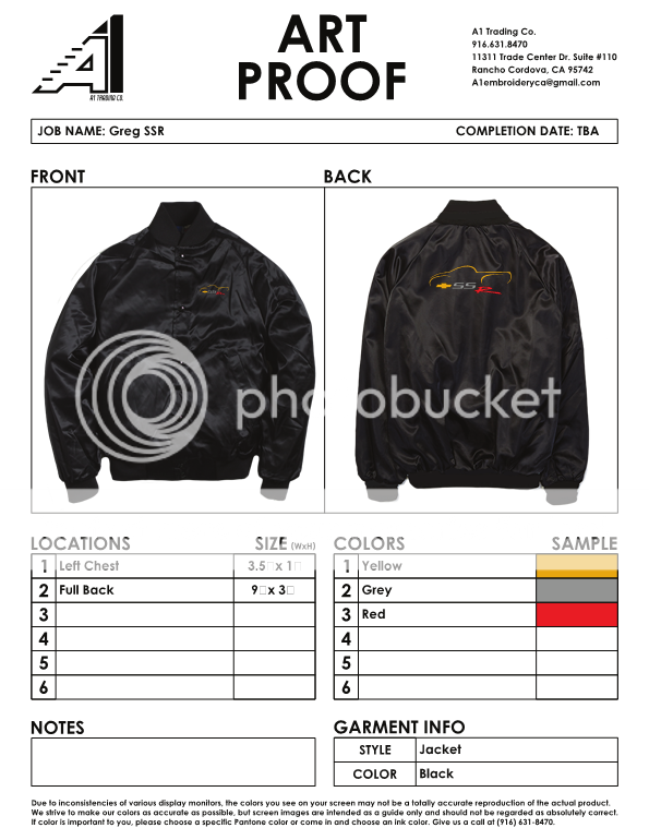 Update On SSR Embroidery For Jackets, Hats & Shirts. | Chevy SSR Forum