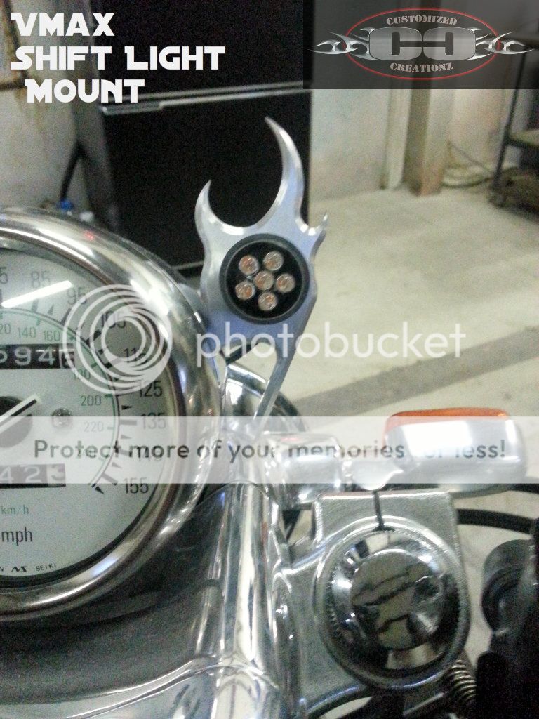 Custom Shift light mount bracket | Yamaha Star Cycle V-Max VMAX ...